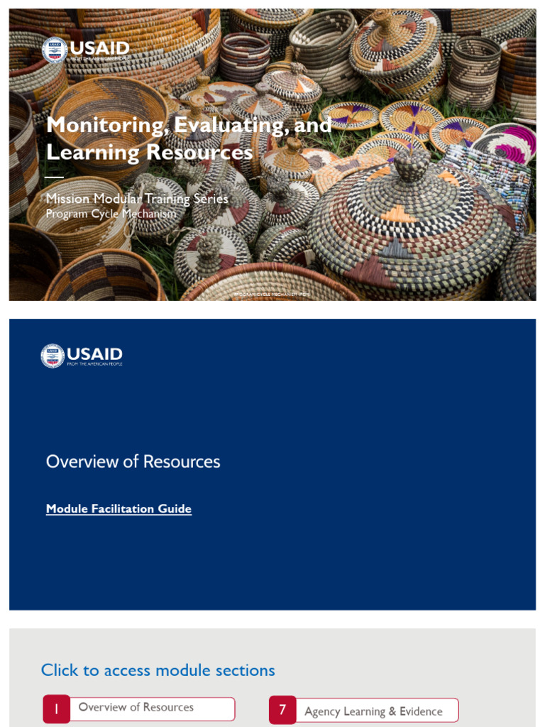 USAID Monitoring and Evaluation Resources | PDF | Business