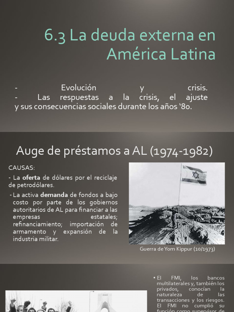 La deuda externa en Am-rica Latina PP.pptx | PDF | Deuda | Macroeconómica