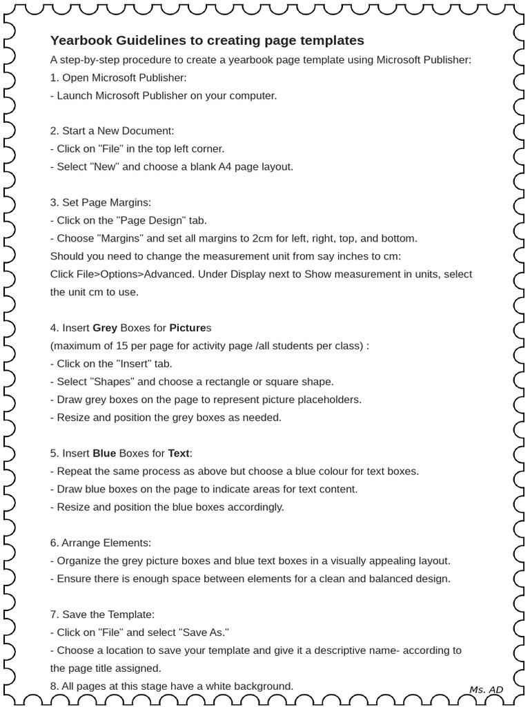 Yearbook Template Guide | PDF | Page Layout | Computing