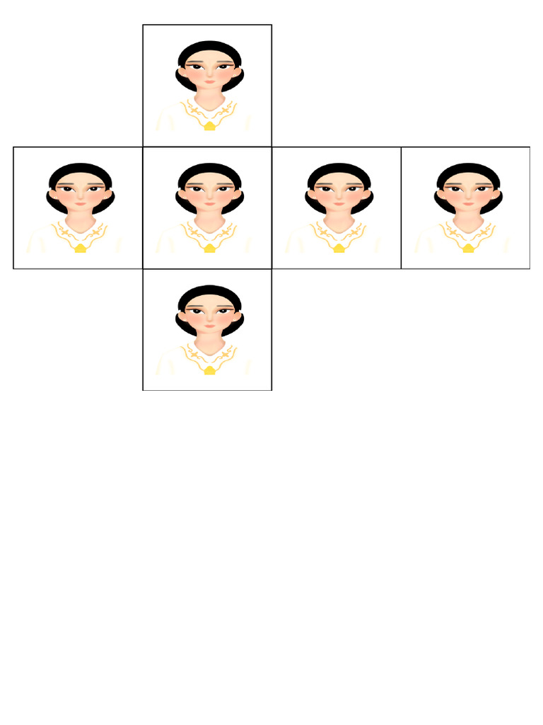 Template Jaring Jaring Kubus Dengan Garis | PDF