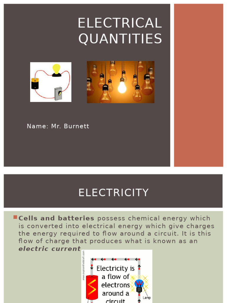 Electrical Concepts: Charge, Current, Power | PDF | Voltage | Electricity