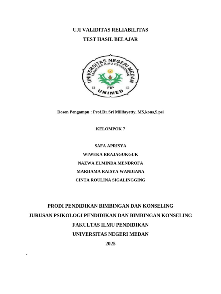 KLMPK 3 - Uji Validitas Dan Reliabilitas | PDF