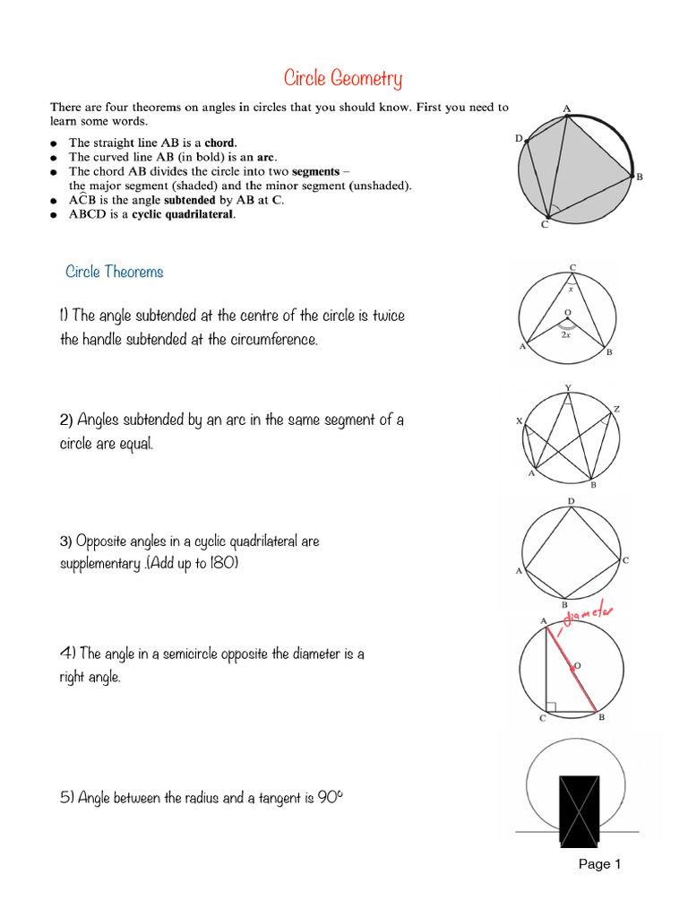 Circle Geometry 2 | PDF