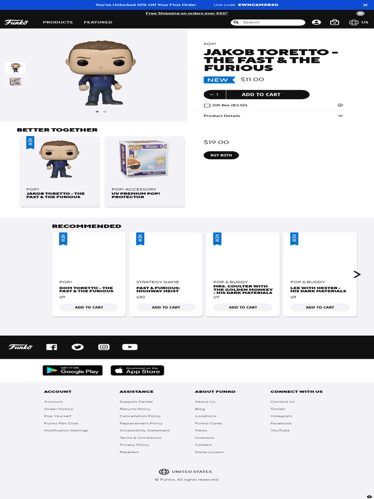 Pop! Jakob Toretto - The Fast & The Furious Funko | PDF