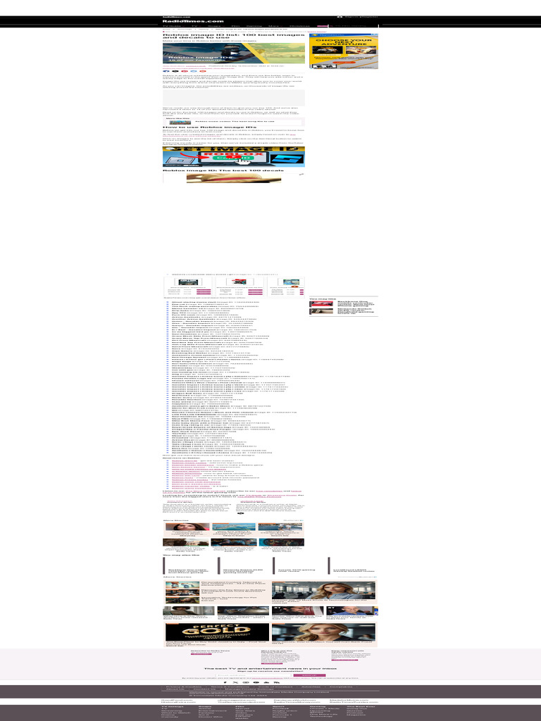 Roblox Image ID List 100 Best Images and Decals to Use in Roblox Radio ...