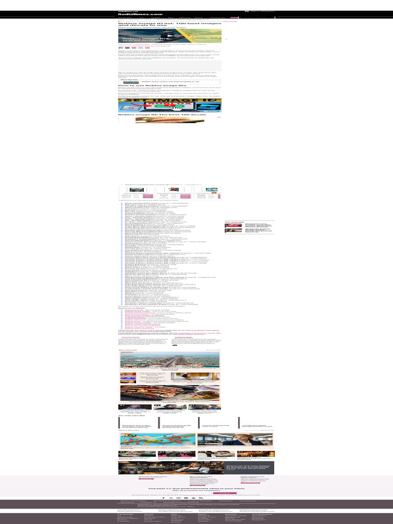 Roblox Image ID List 100 Best Images and Decals To Use in Roblox Radio ...