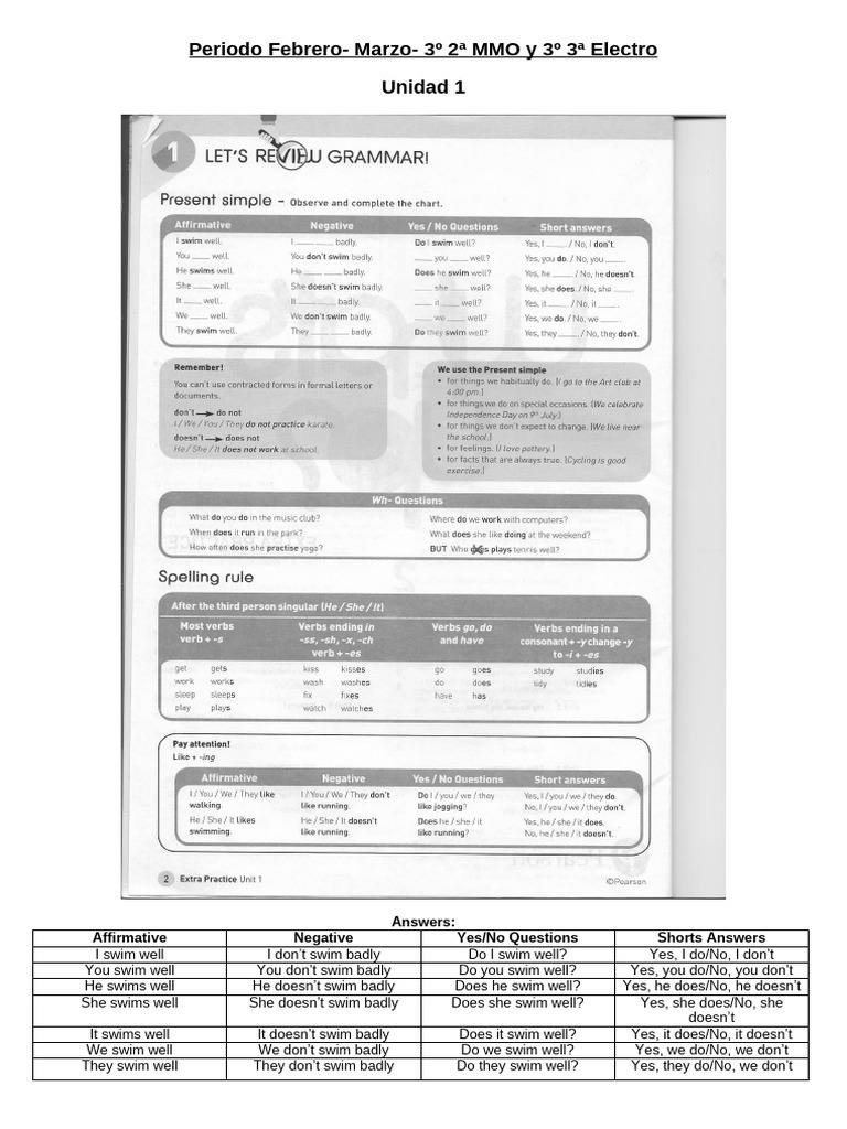 Cartilla de Ingles 3°2° Mmo | PDF