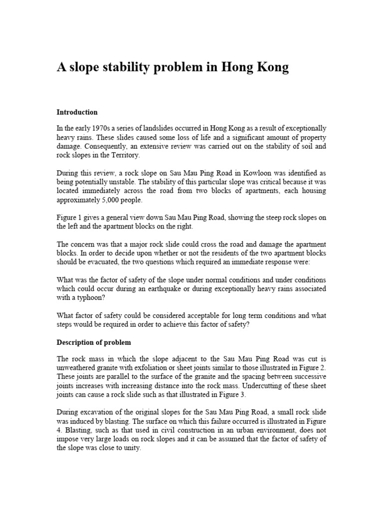 Practical Rock Engineering Chapter 7 A Slope Stability Problem in Hong ...