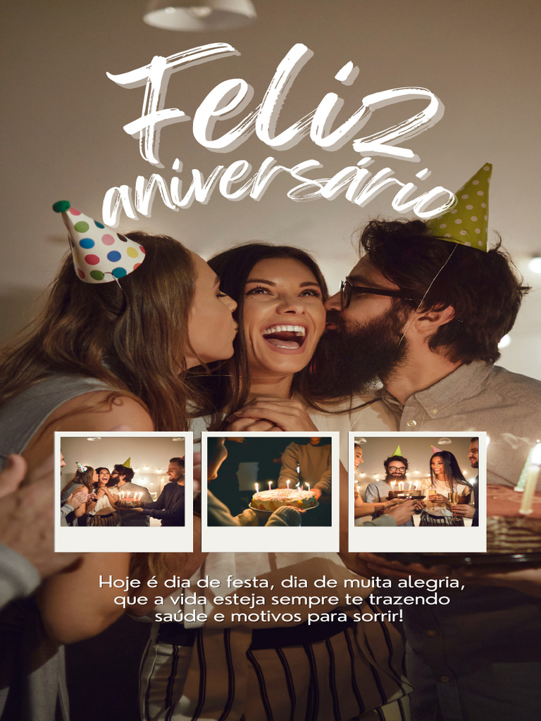 Mensagem Feliz Aniversário Colagem Instagram Stories PDF | PDF