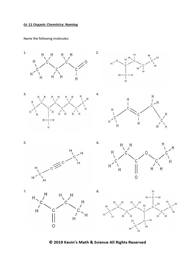 Kevinmathscience Organic Naming | PDF
