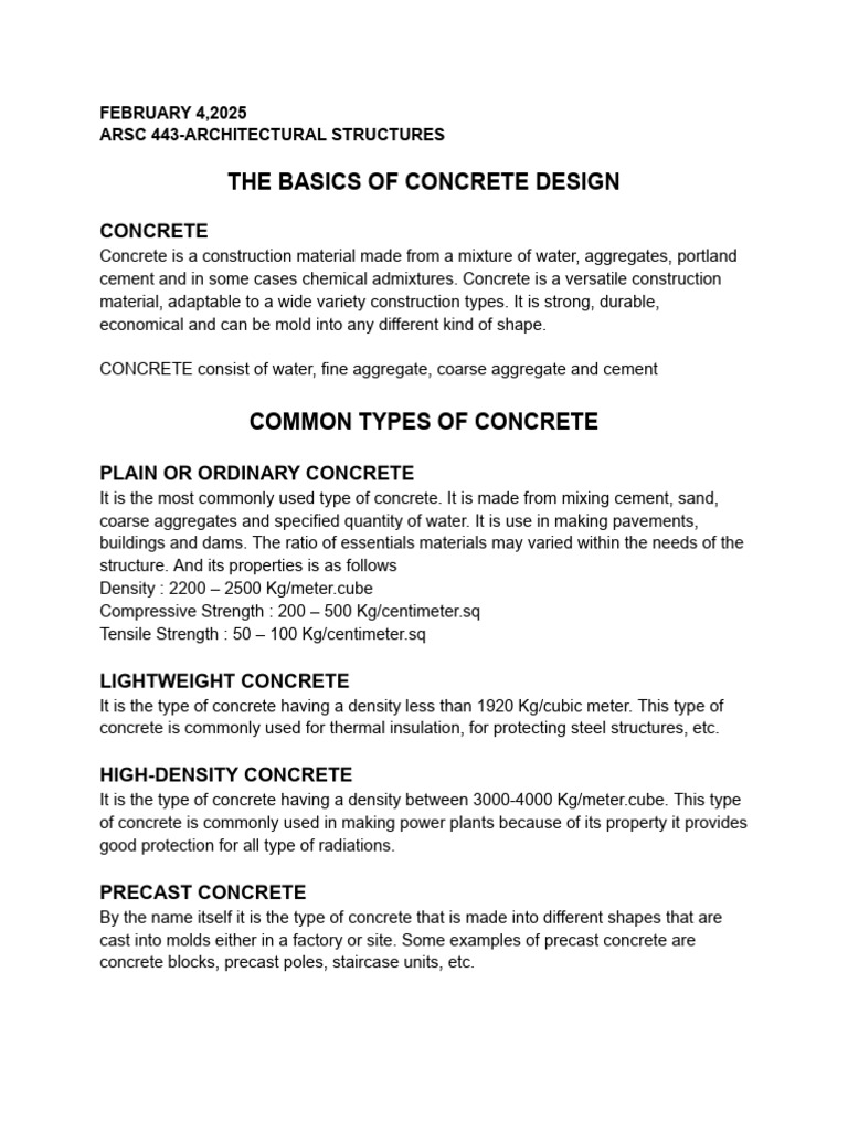 Archi. Structure Intro To Load Combinations | PDF | Concrete | Beam (Structure)