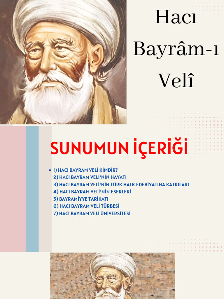 Haci Bayram Veli̇ | PDF