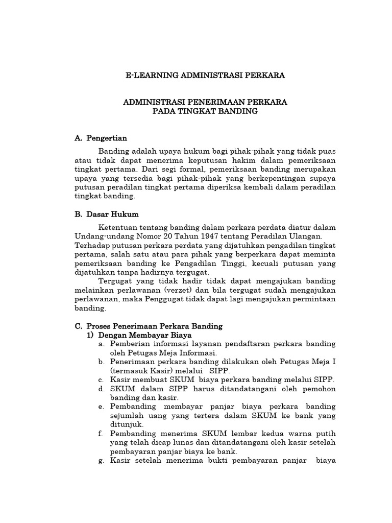 Proses Banding Perkara Perdata | PDF