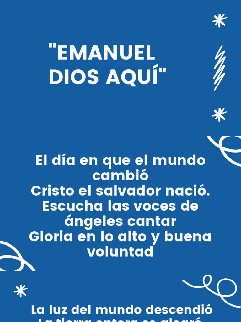 Emanuel: Dios Aquí, Nuestro Rey | PDF