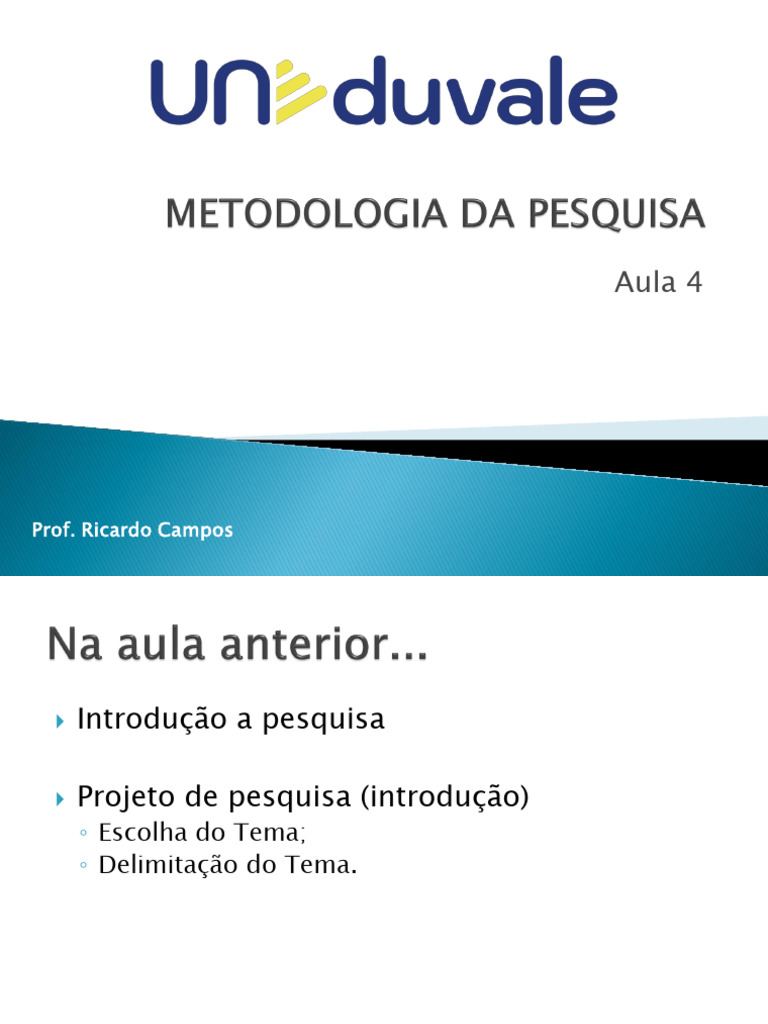 Aula4 MetodologiaDaPesquisa | PDF