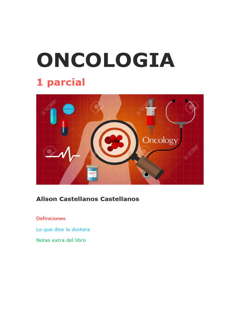 Ali 1 Parcial Onco | PDF | Cáncer | Metástasis