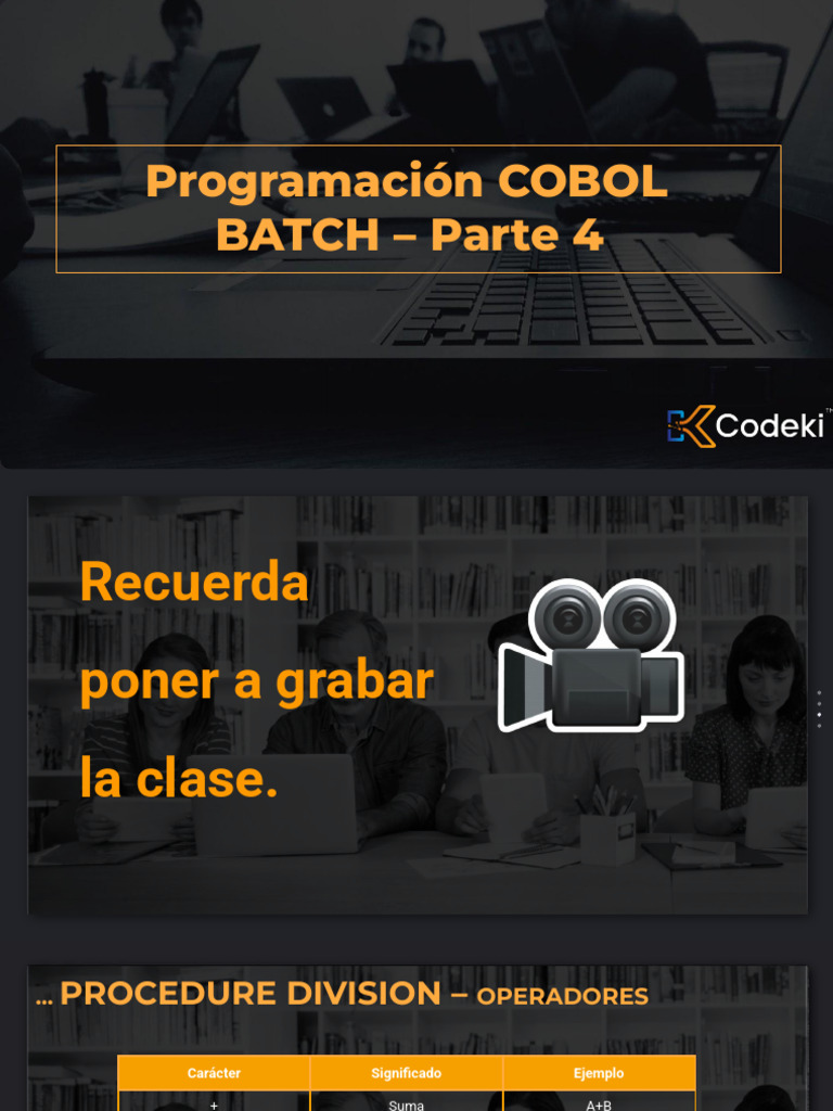 Clase 9 Sincrónica - Introducción A La Programación Cobol - Parte 4 ...
