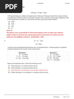 Unit 5 AP Chemistry MCQ Practice | PDF | Reaction Rate | Chemical Reactions