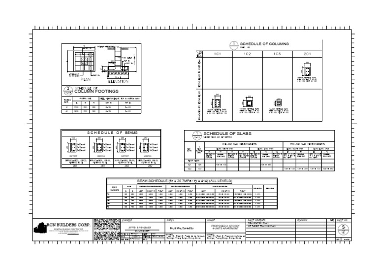 Daniel C Go Structural-Schedule | PDF | Structural Engineering ...