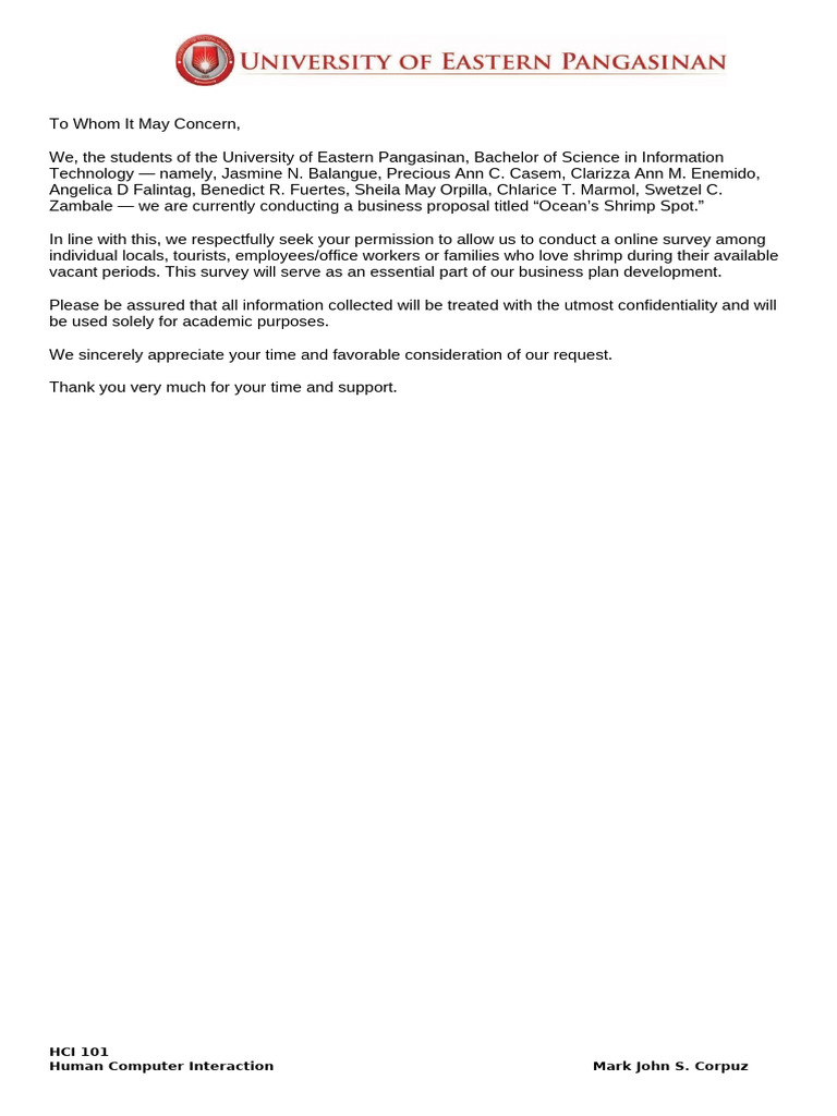 Letter Request | PDF