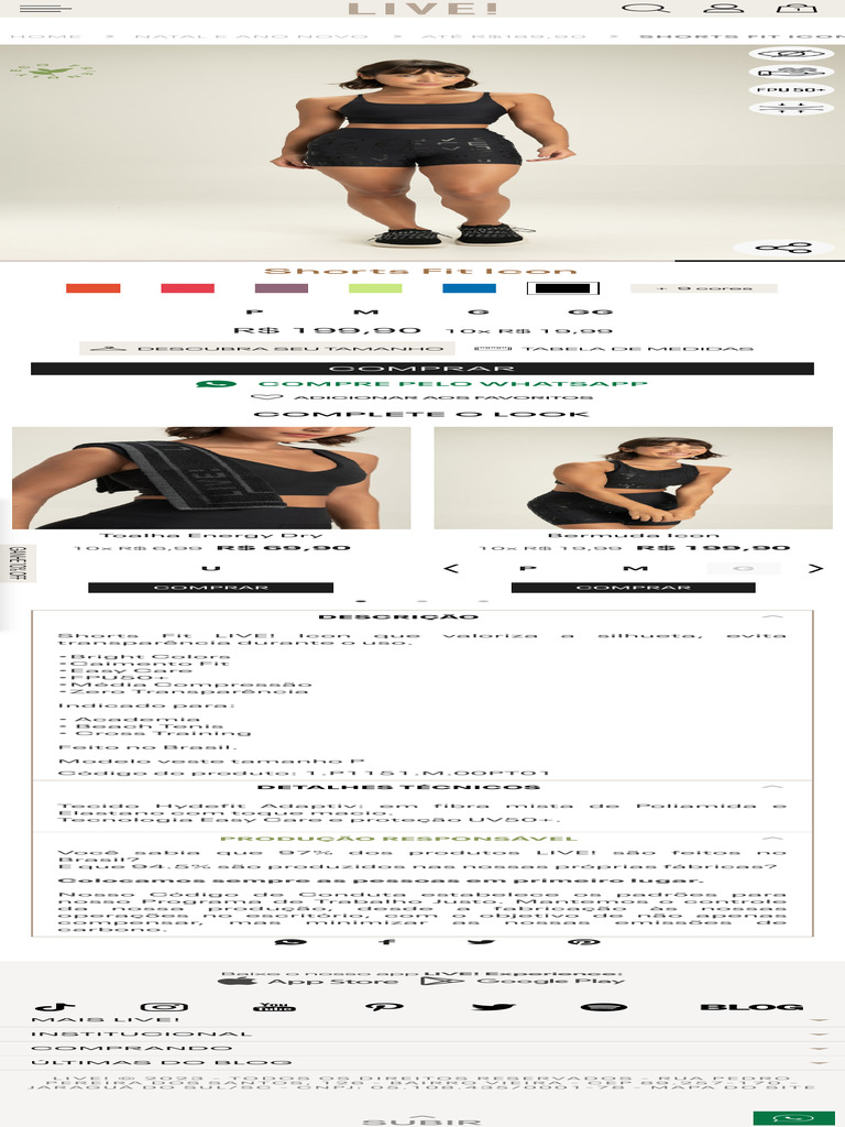 Shorts Fit Icon: Conforto e Estilo | PDF