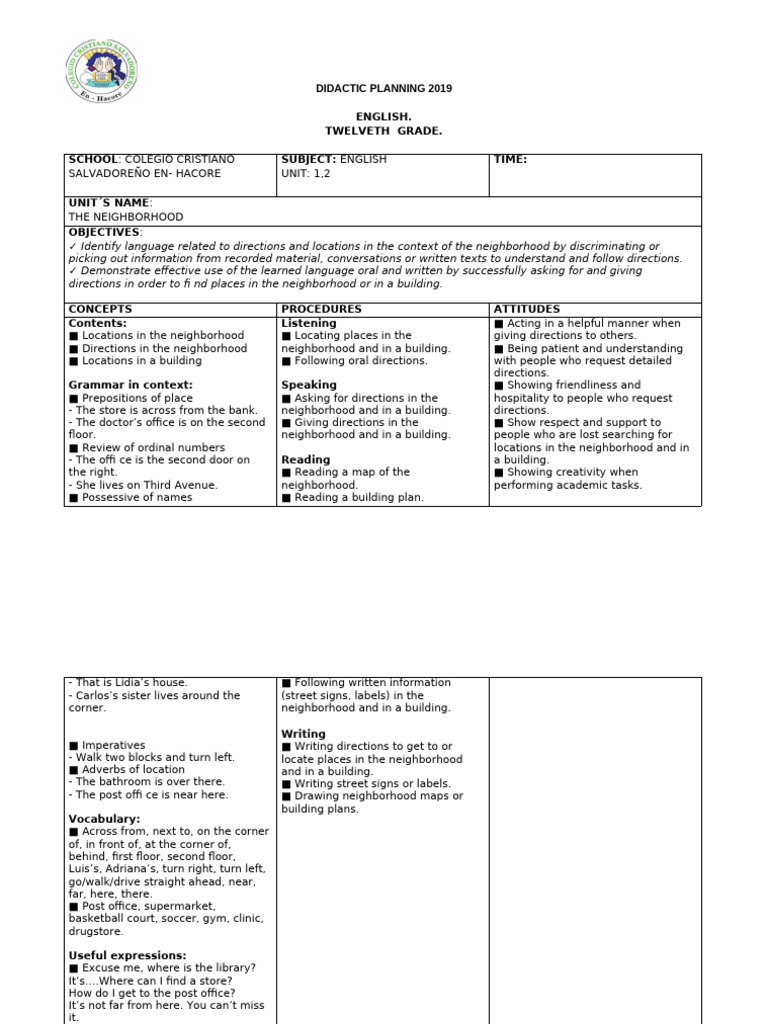 Didactic Planning 3° Bach | PDF | Communication | English Language