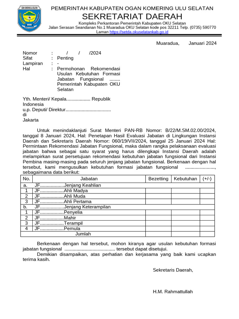 Form Surat | PDF