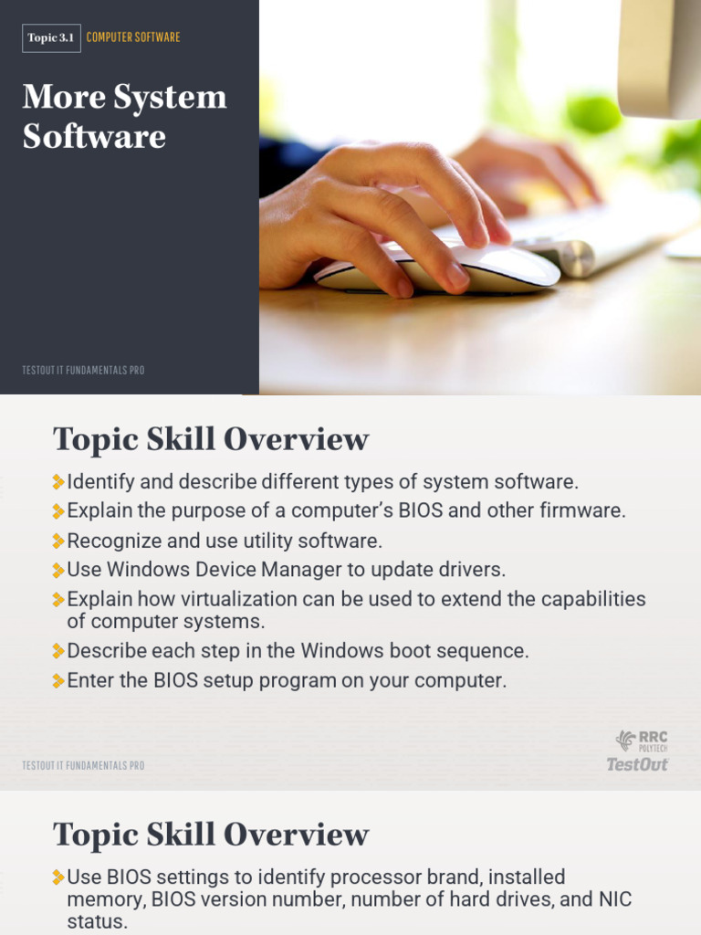 3.1 More System Software | PDF | Bios | Booting
