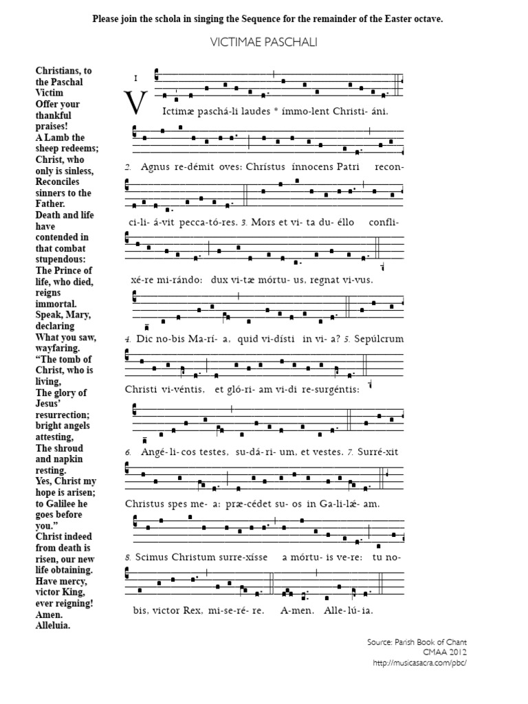 Victamae Paschali PDF | PDF | Christian Worship And Liturgy | Catholic ...