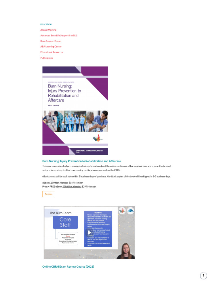 CBRN Study Materials - American Burn Association | PDF | Nursing ...