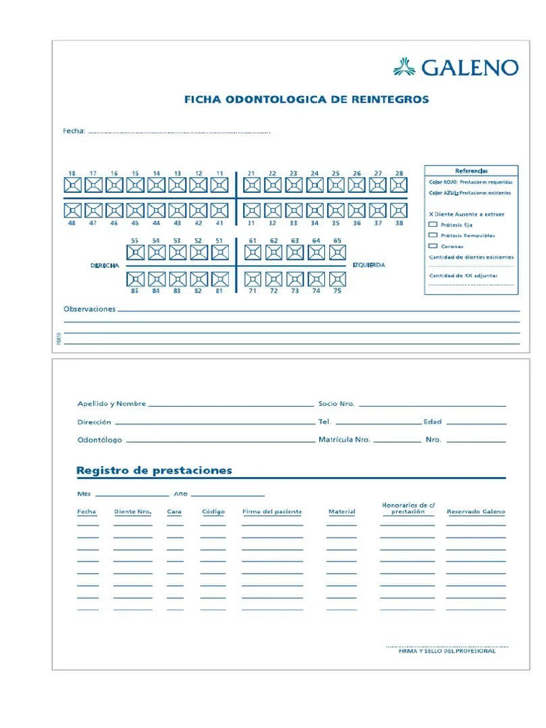 Ficha Odontológica | PDF