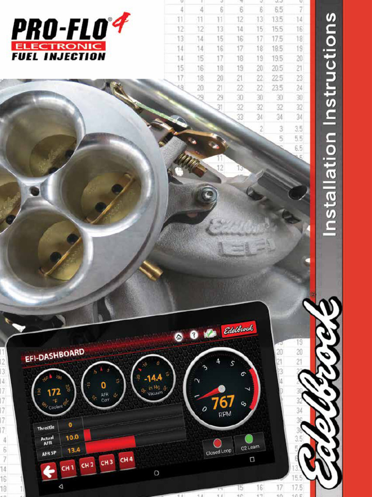 Edl 35760 Pro Flo 4 Installation Web | PDF | Throttle | Fuel Injection
