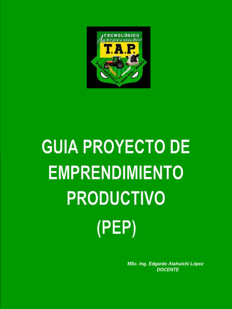 Guia Proyecto de Emprendimiento Productivo - Pep | PDF | Producto (Negocio) | Estilo apa