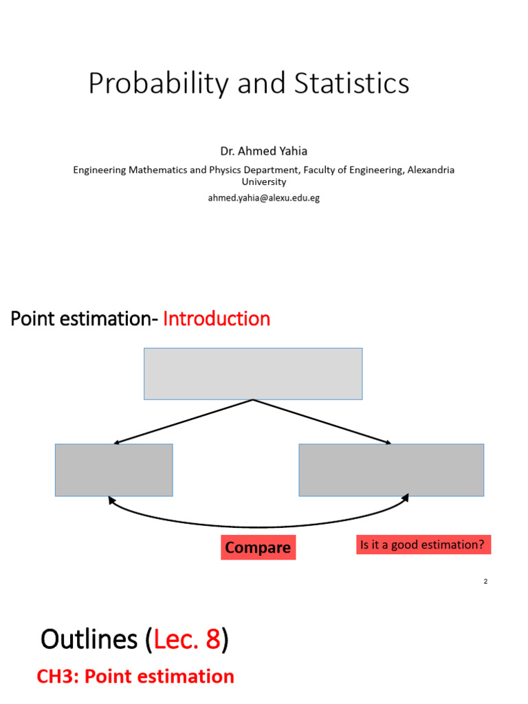 Statistics_Lec08_point estimation_comparing | PDF | Estimator | Mean Squared Error