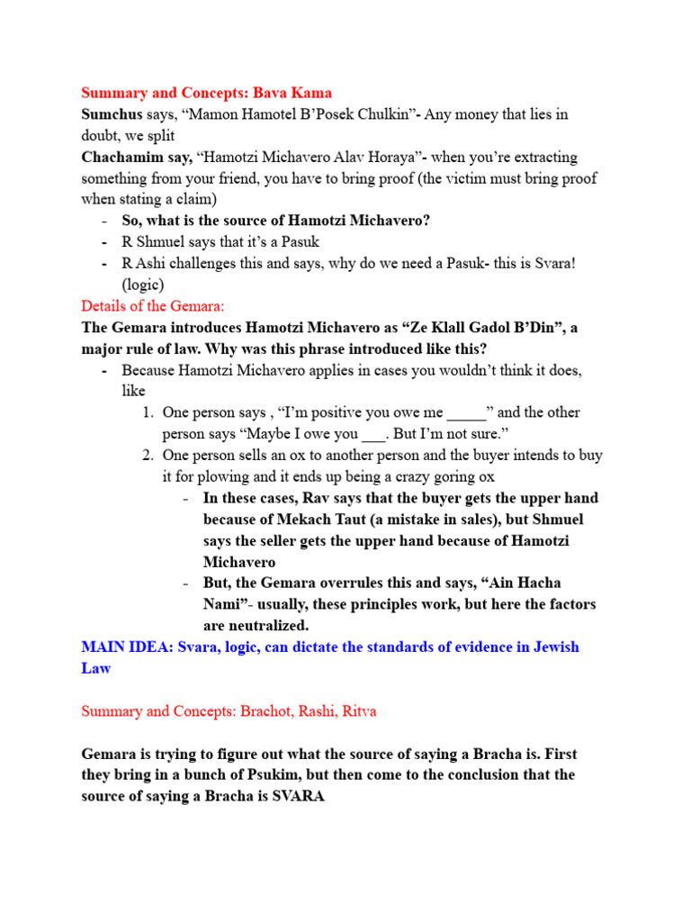 Rabbi Block Svara Test - Concepts and Translation | PDF | Halakha ...