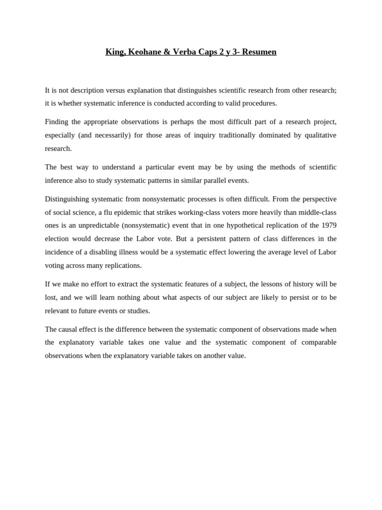 KK&V (caps 2, 3) - Resumen | PDF