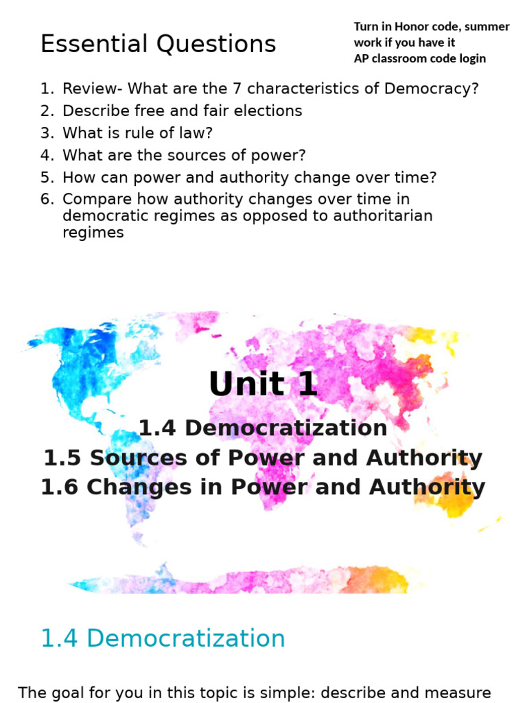 Unit1 4-6 | PDF | Elections | Authoritarianism