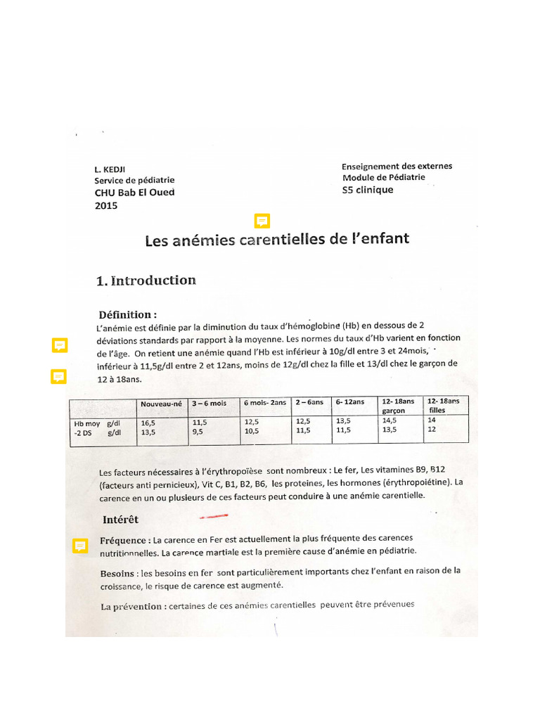 19 - Anémies Carentielles | PDF