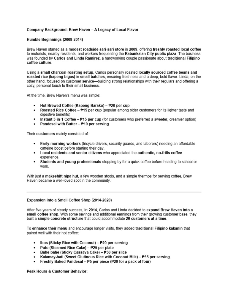 Case For BSA 1 and BSA 2 1 | PDF | Coffee | Brand