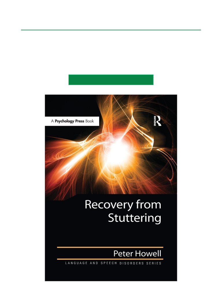 Recovery From Stuttering - 1st Edition Full Book Download | PDF ...
