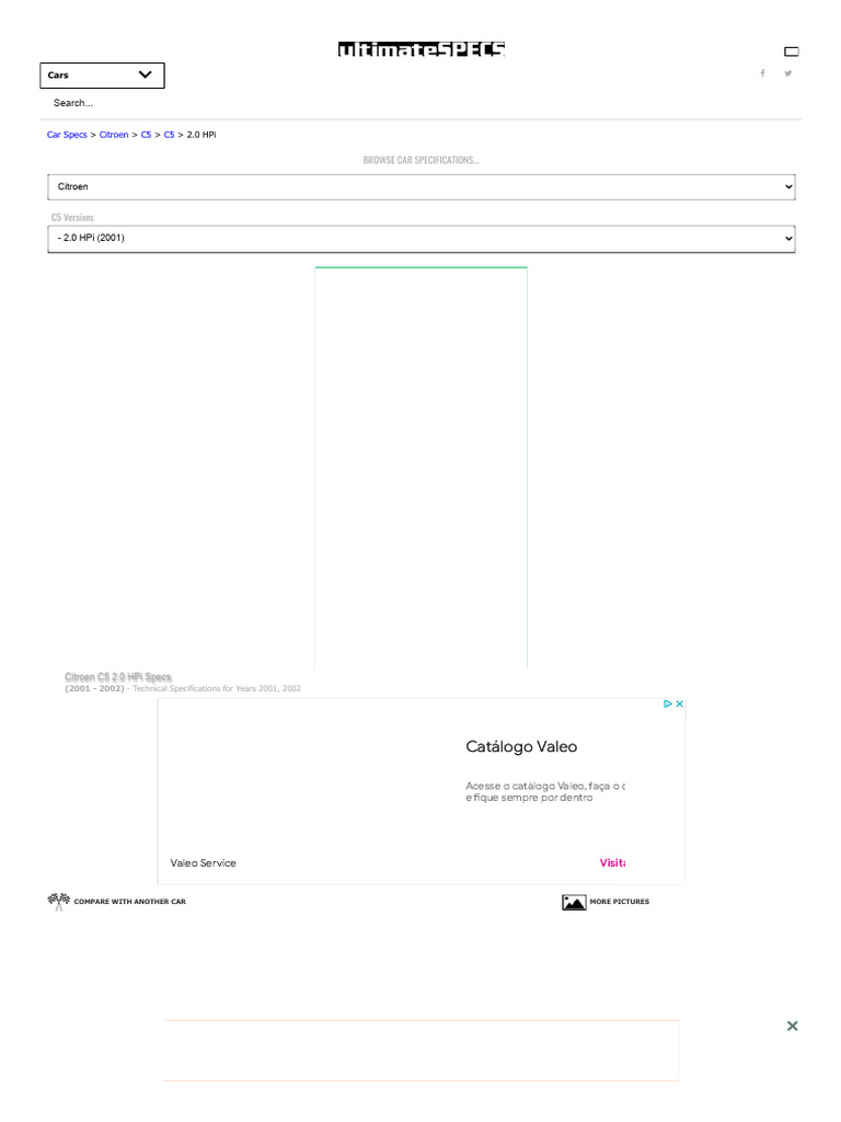 Citroen C5 2.0 HPi Specs, Performance, Comparisons | PDF | Fuel Economy ...