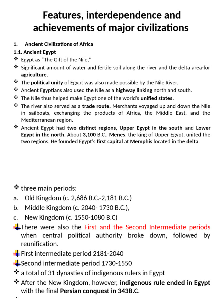 Major World Civilizations | PDF | Ancient Egypt | Augustus