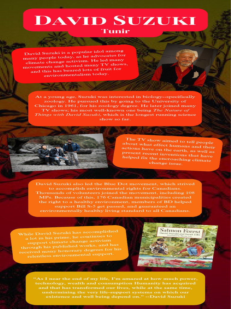 David Suzuki Infographic - Tunir Maity | PDF