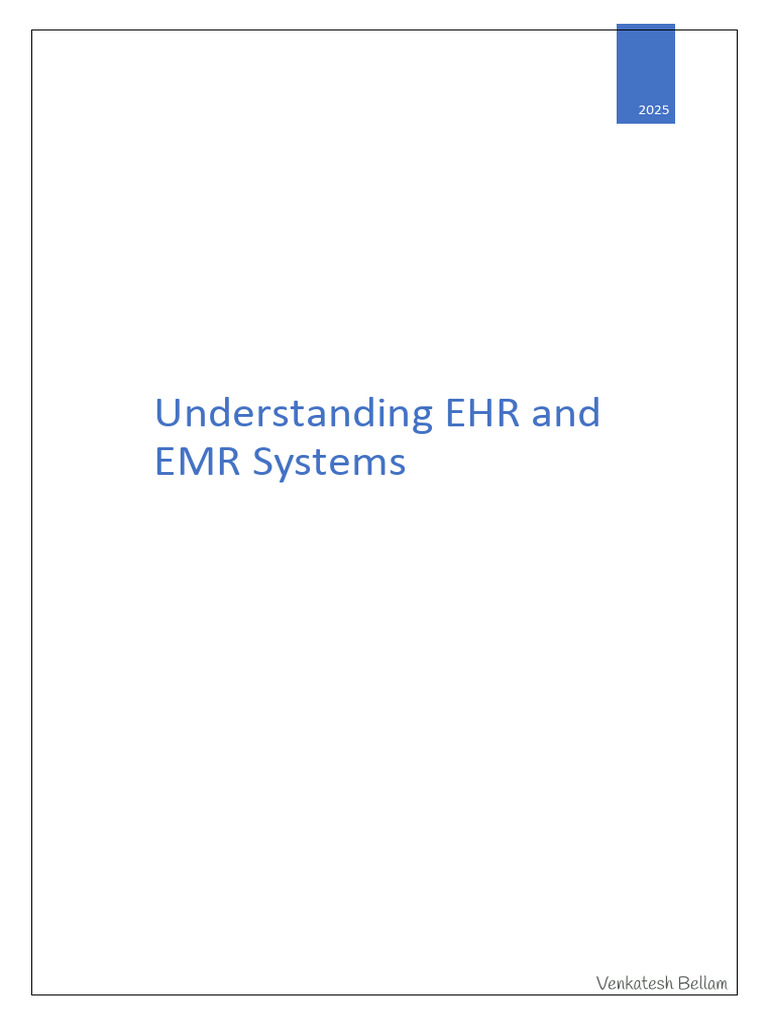 Understanding EHR and EMR Systems | PDF | Electronic Health Record ...