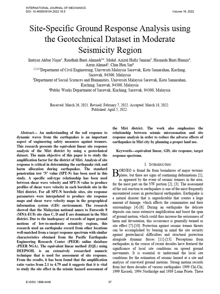 Site Specific Ground Response Analysis U | PDF | Earthquakes | Seismology
