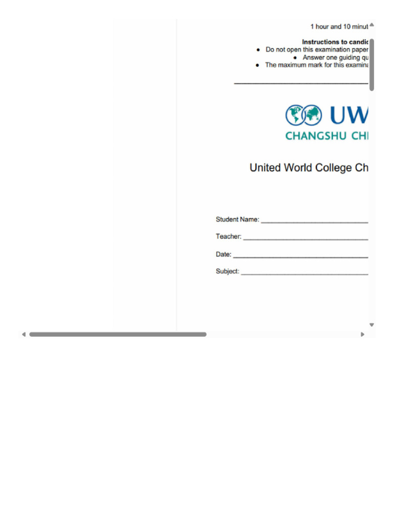 2024 Block G IB Task Paper 1 | PDF