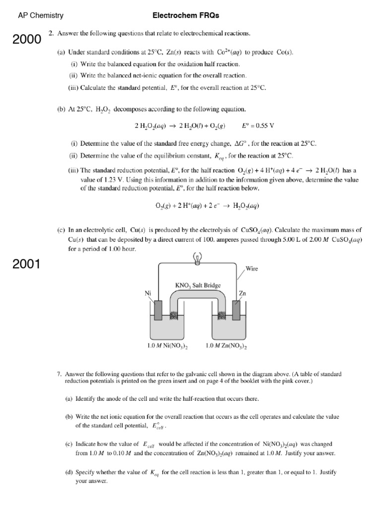 09 Electro Chem FR Qs | PDF