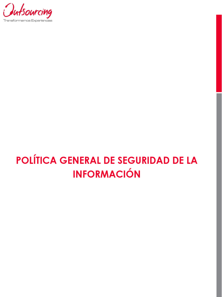 IT PO 001 Politica General de Seguridad de La Informacion ISO 27001 2022 | PDF | Seguridad de ...