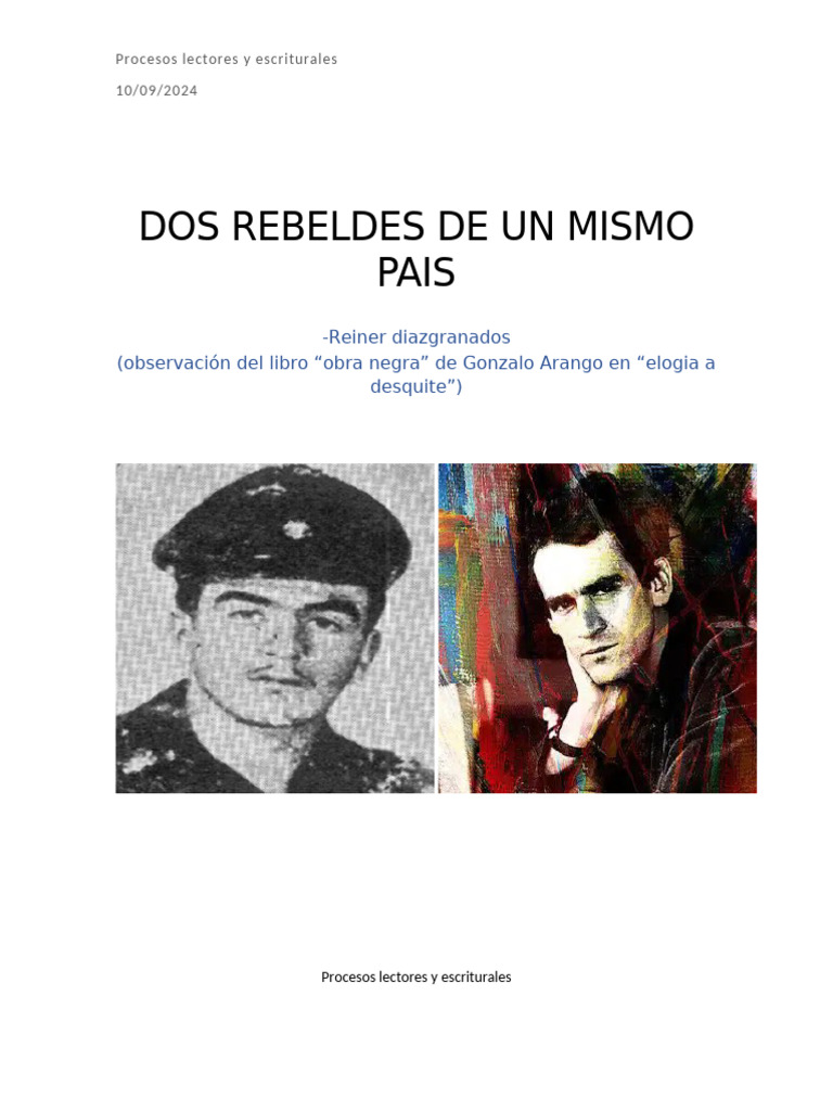 DOS REBELDES DE UN MISMO PAIS Version Definitiva | PDF