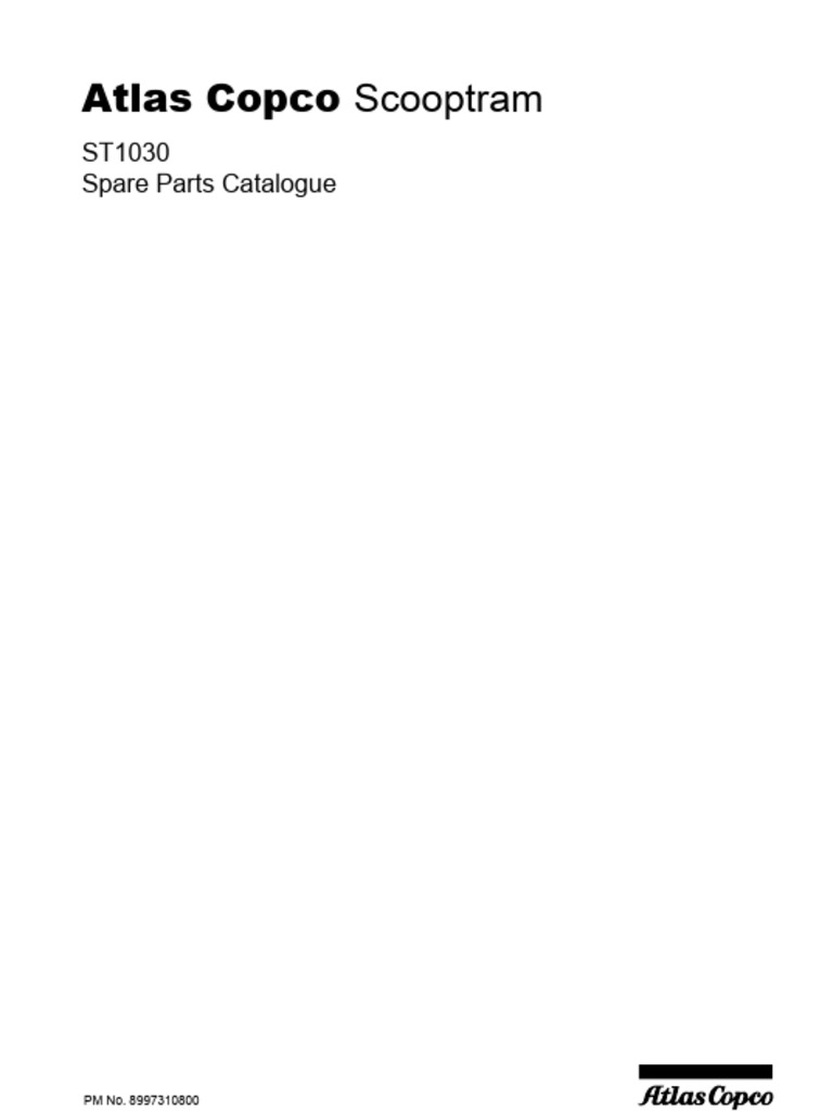 ATLAS COPCO - ST-1030 - RD RENTAL 8997 3108 00 Spare Parts Catalogue ...